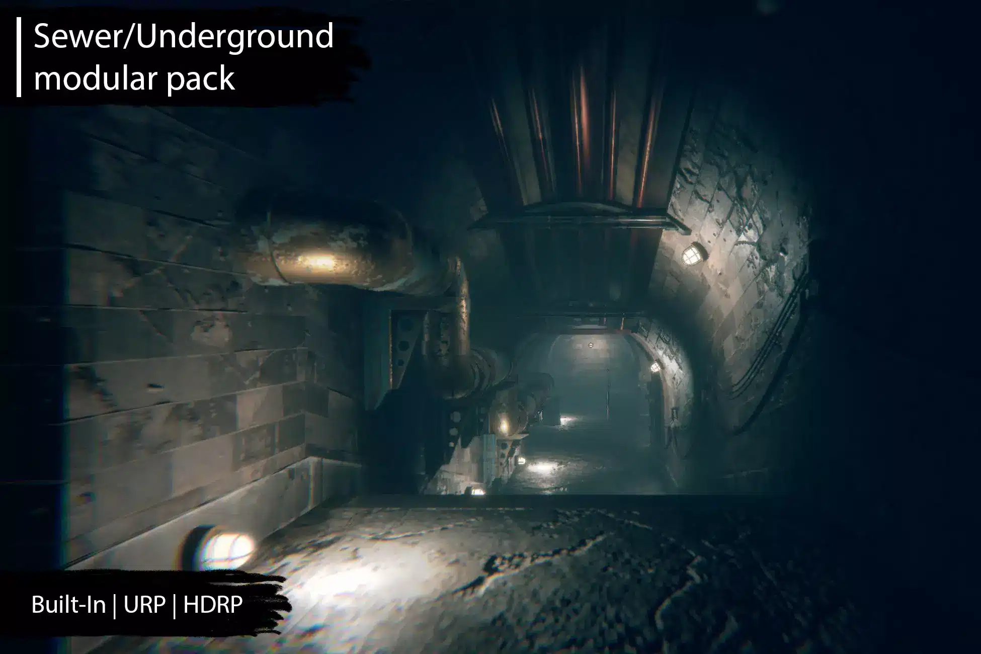 پکیج Sewer/Underground Modular Pack v4.0 یونیتی - گیم استس کلاب